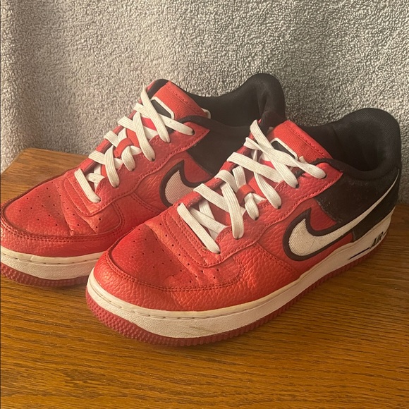 Nike | Shoes | Nike Mens Red And Black Sneakers With White Accents ...